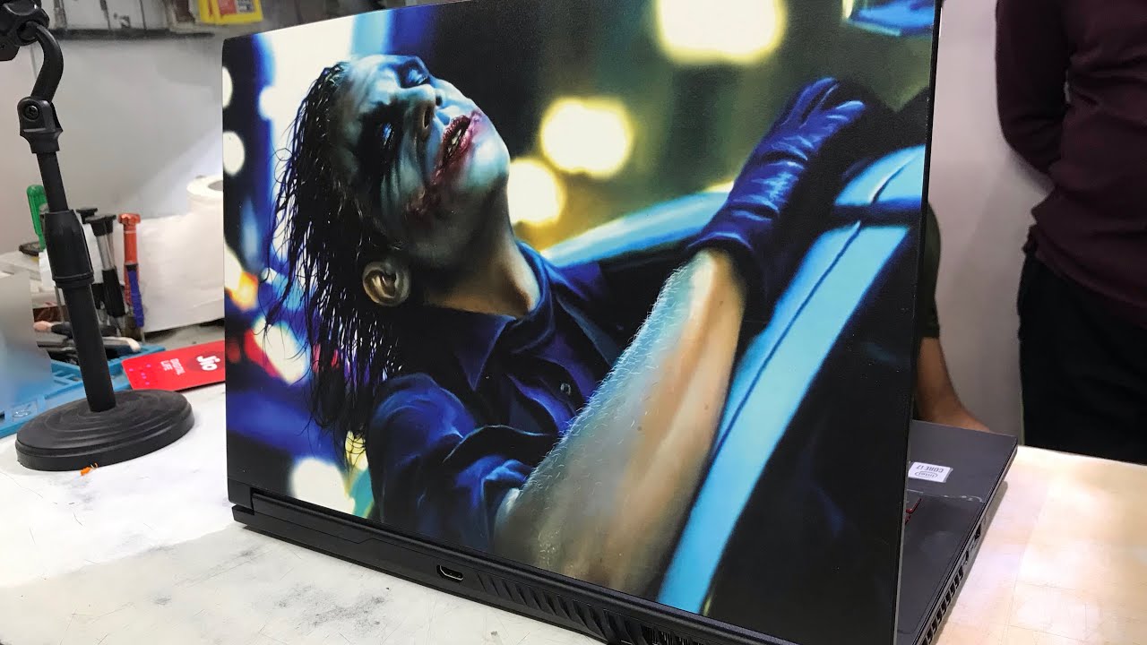Laptop lamination DEL LAPTOP LAMINATION (JOKER SKIN ) - YouTube
