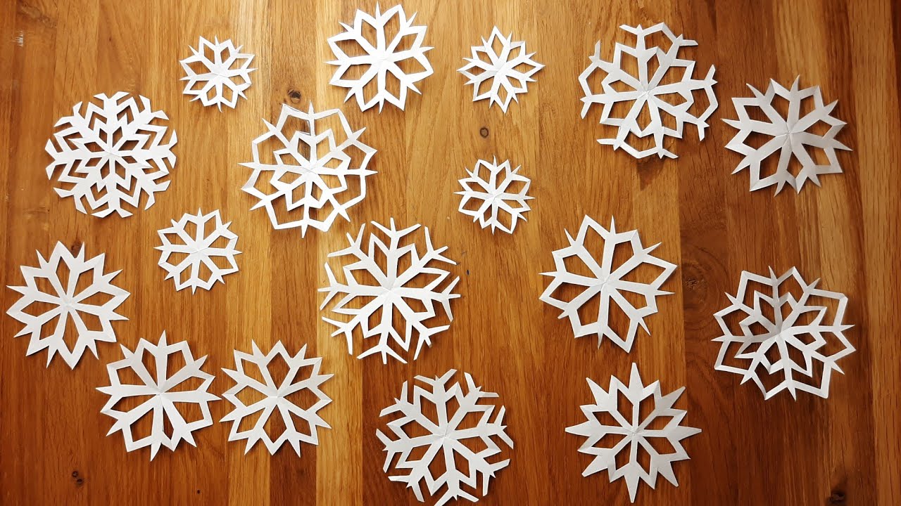 Fulgi de zăpadă din hârtie.Activitate practică pentru copii - YouTube