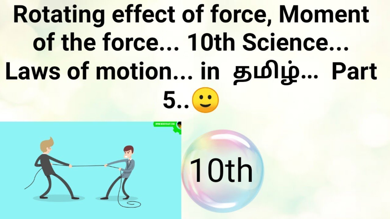 Rotating effect of force, torque... 10th Science... Laws of motion in ...
