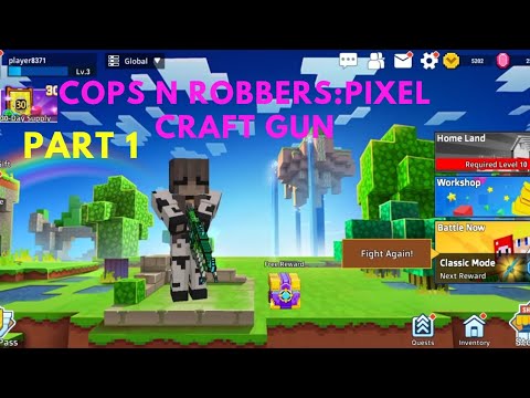 Cops N Robbers: Pixel Craft Gun Game play Part 1 - YouTube