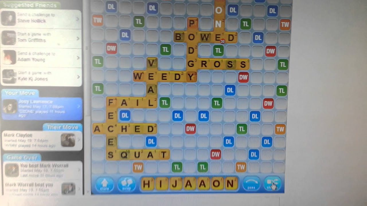 Words with friends high score. - YouTube