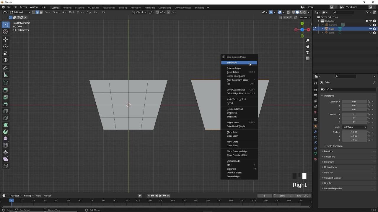 49. Blender 3.0 - Subdivide - YouTube