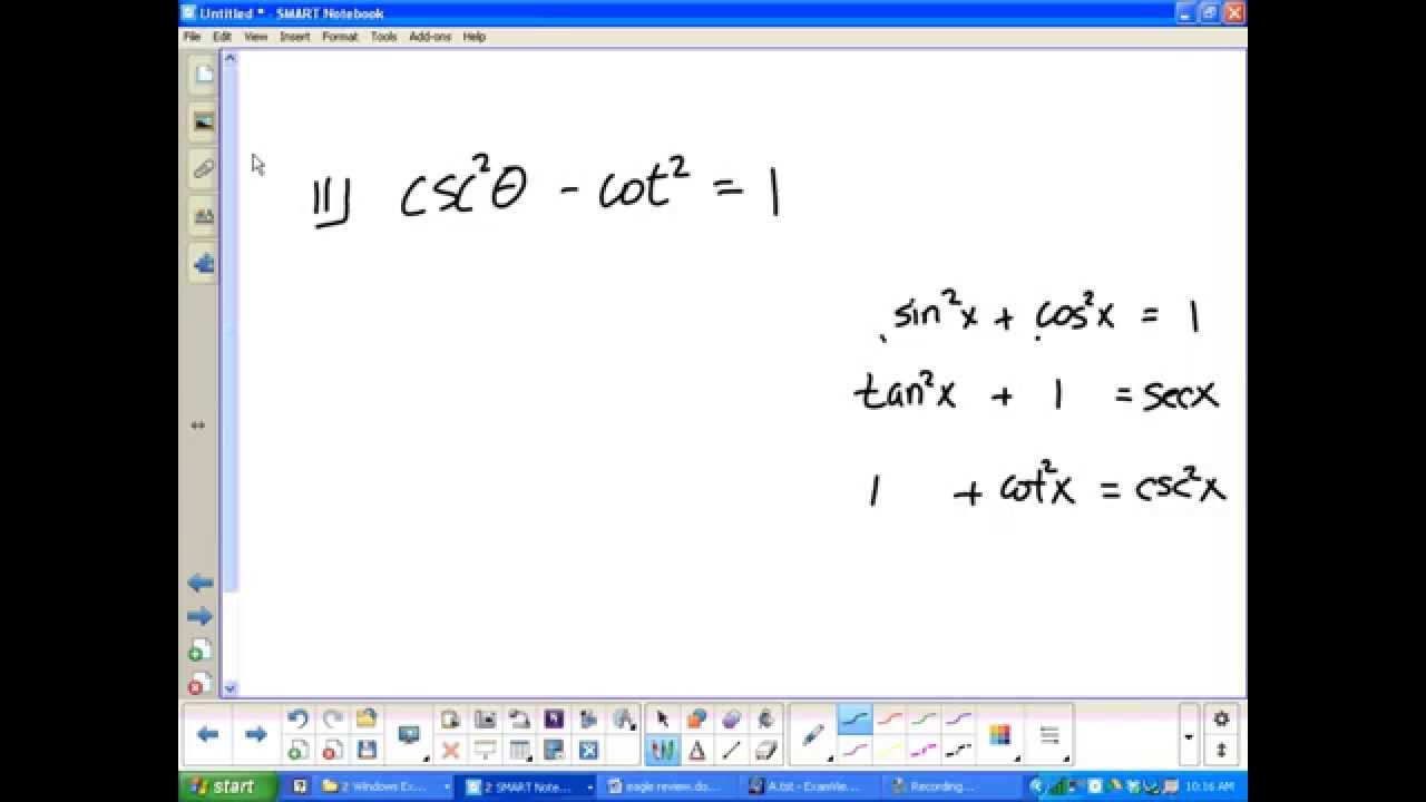 simplifying trig expressions using pythagorean identities - YouTube