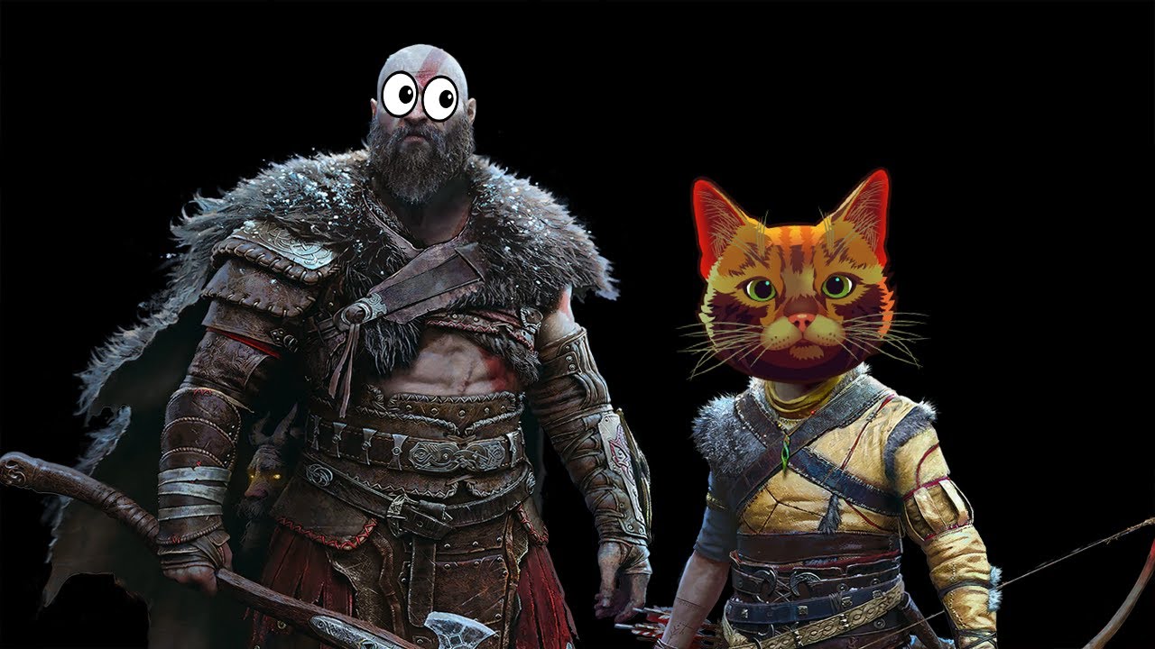 Kratos incontra il gatto di Stray... - YouTube