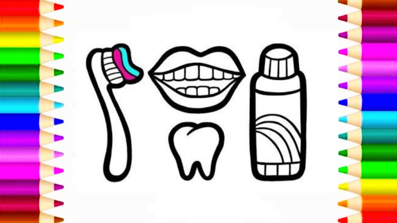 How To Draw Easy Toothbrush And Toothpaste Step By Step | Art For Kids ...