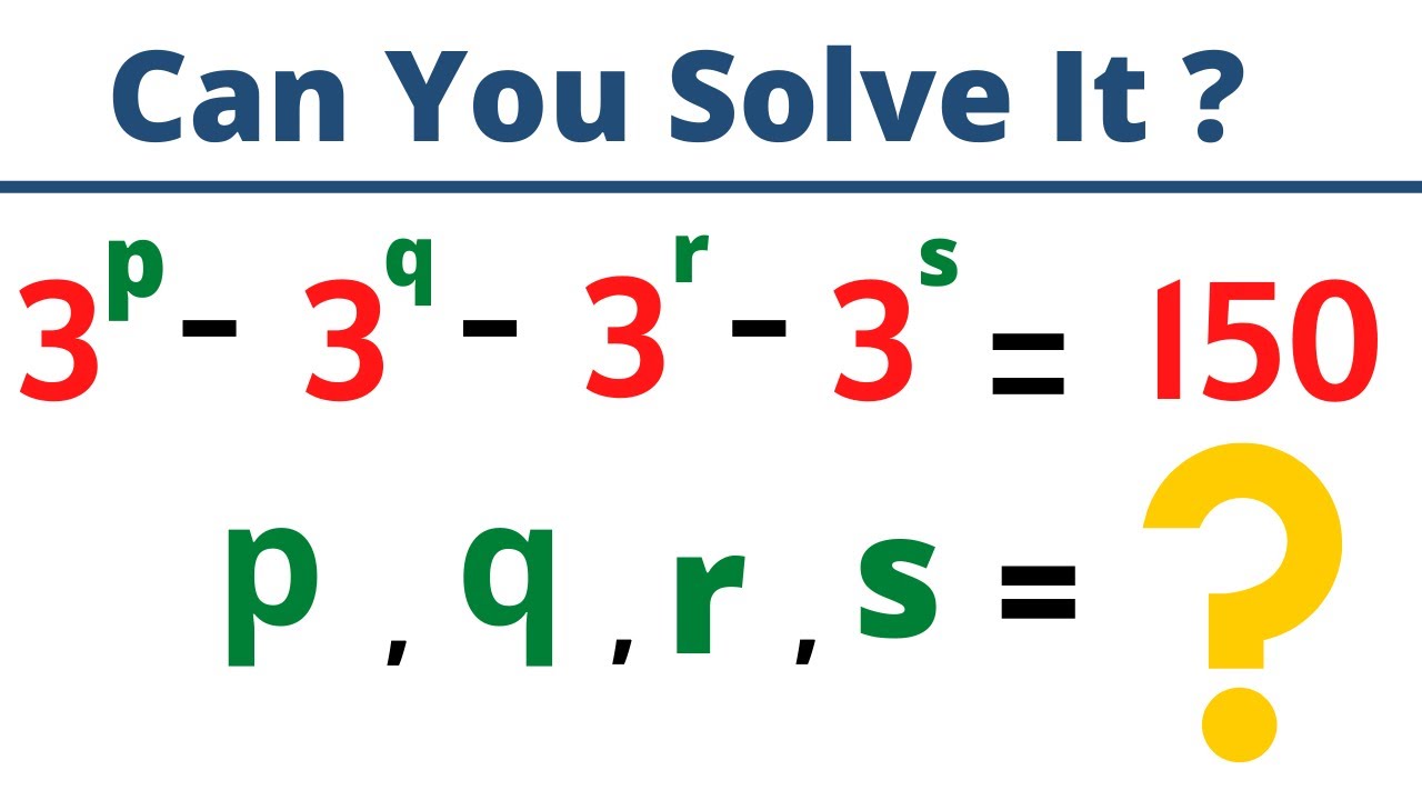 Find p, q, r, s | Challenging Algebra question | Math Olympiad | Can ...