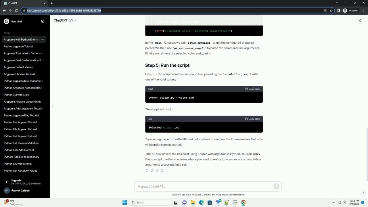 python argparse enum - YouTube