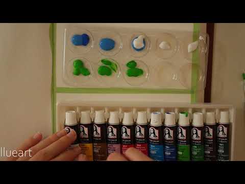 guaj boya çalışması ile manzara nasıl yapılır. how to make landscape painting with gouache colors
