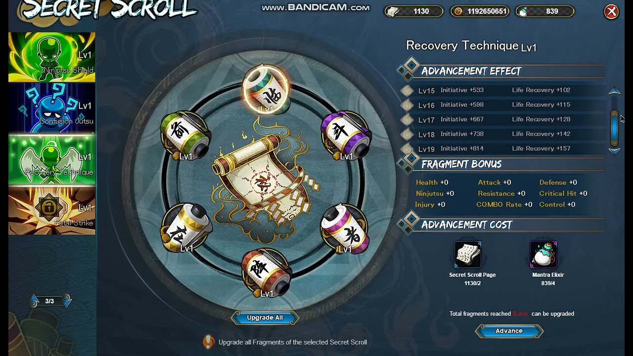 Naruto OL 6.0 - Upgrade Secret Scroll - Stats For 12th-14th - YouTube