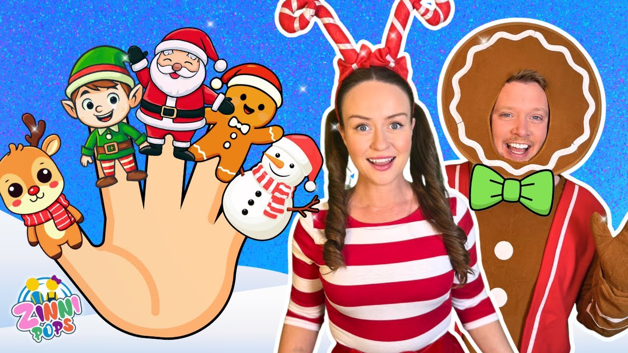 Christmas Finger Family Song 🎄 NEW | Santa, Reindeer, Elf & Snowman ...
