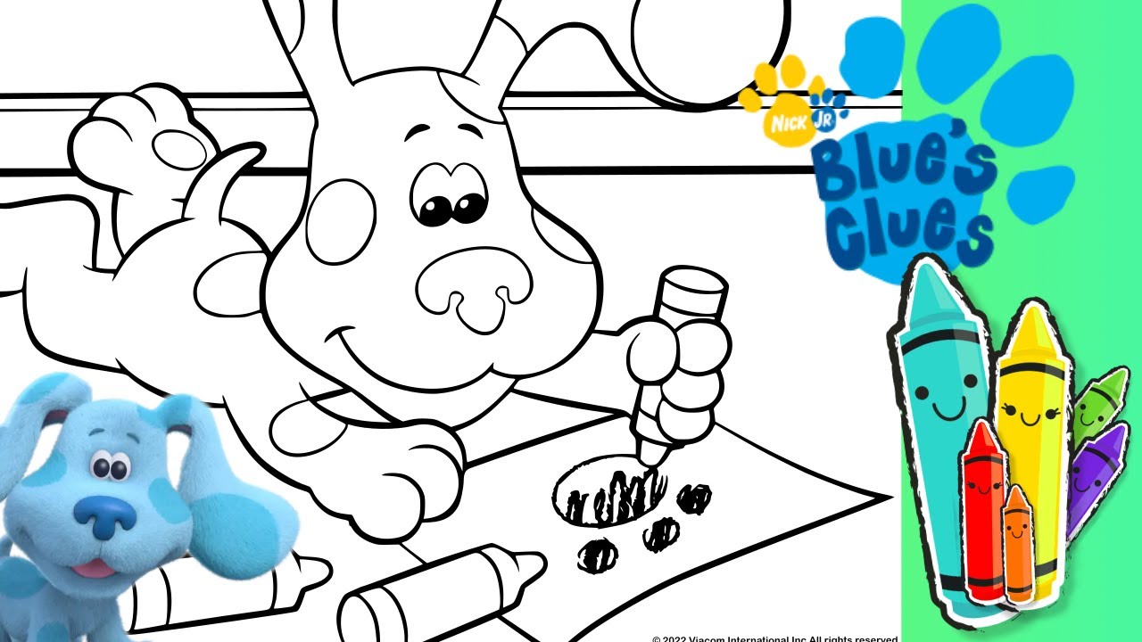 Color Along With Blues Clues! Watch As We Color In A Blues Clues ...