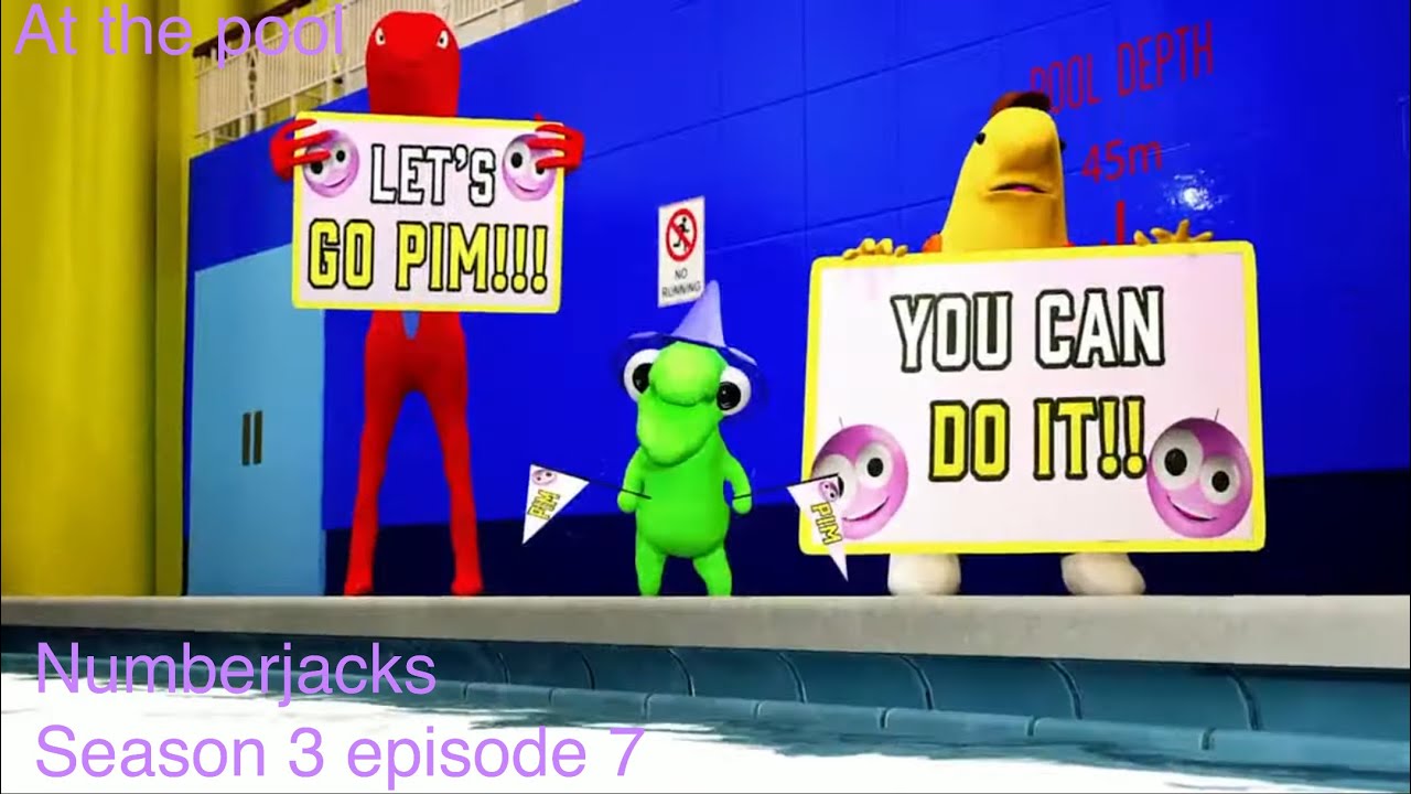 Numberjacks season 3 episode 7 at the pool - YouTube