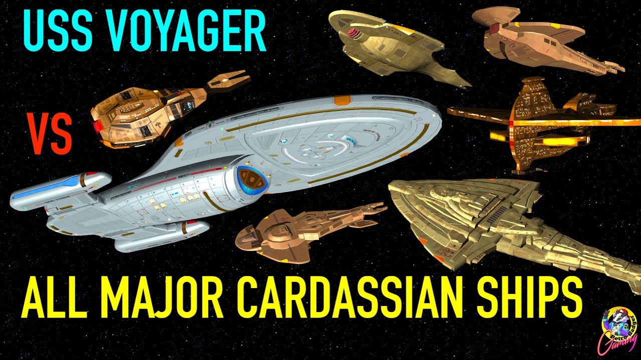 USS Voyager VS ALL Major Cardassian Ships - Star Trek Starship Battles ...