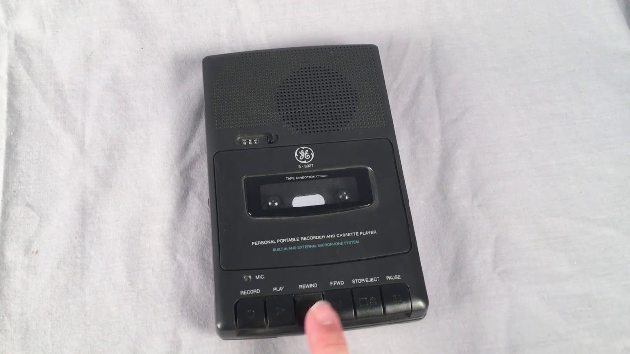 GE General Electric Battery Operated Voice Recorder Model 3-5027A - YouTube
