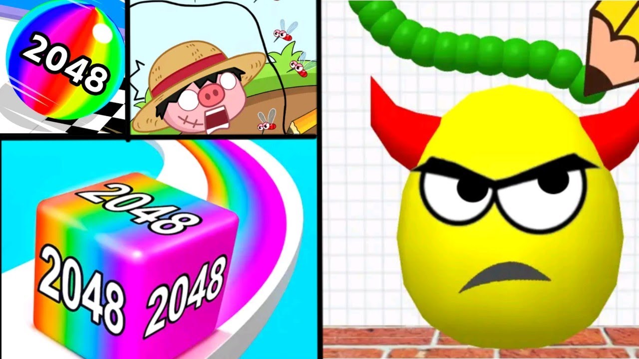 Draw line to smash puzzle, jelly run 2048, ball number game 2048, Draw ...