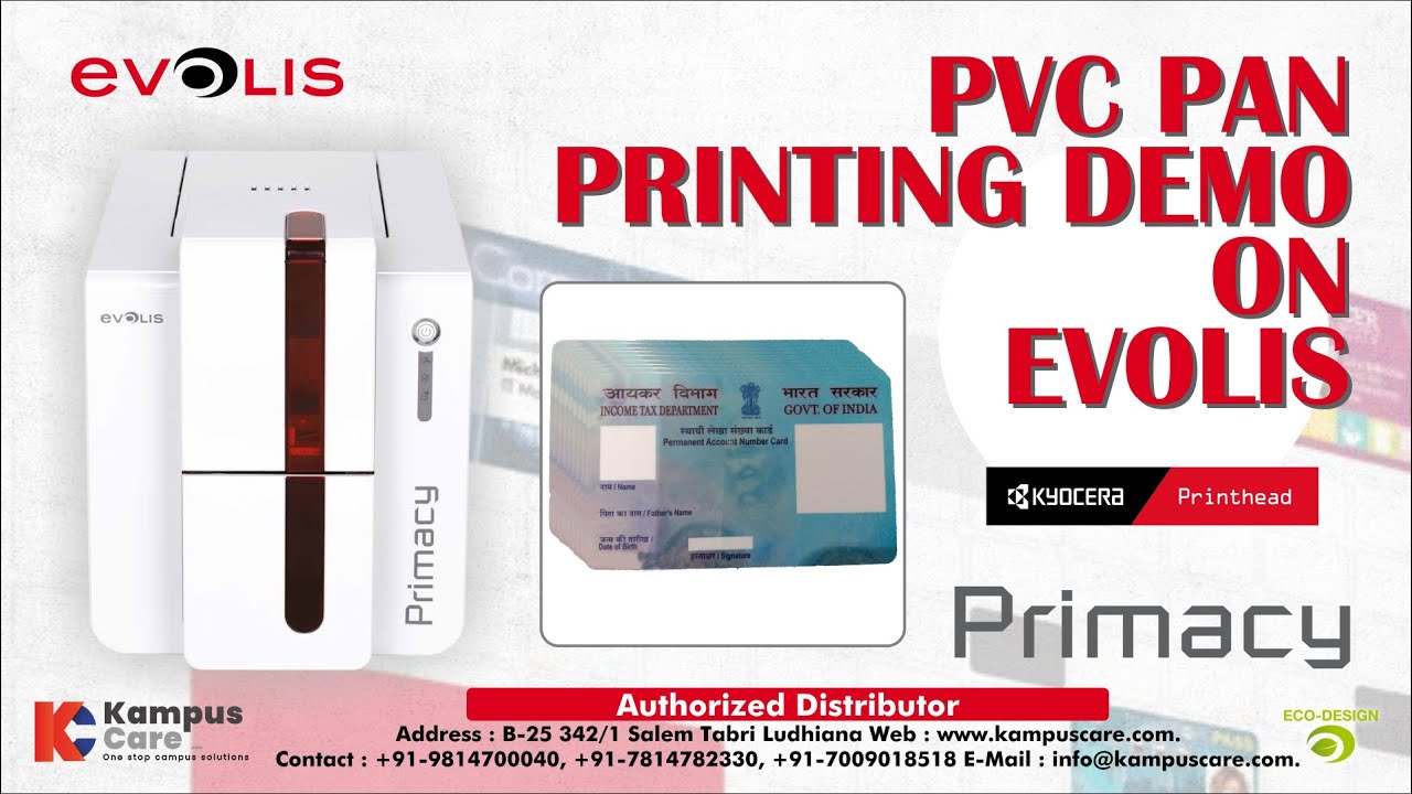 E-PAN PVC Card Complete Demo | Evolis Primacy | Plastic Card Printer ...