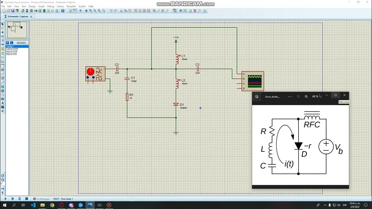 Circuito Oscilador con diodo Gunn - Samuel González - YouTube