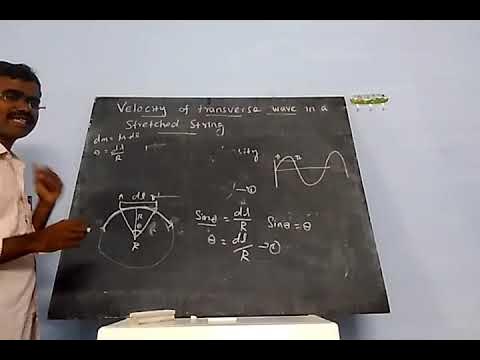velocity of transverse wave in a stretched string - YouTube