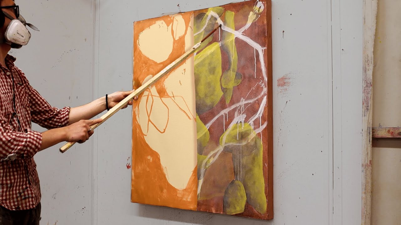 My Secret to building great composition [Full Abstract Painting process ...