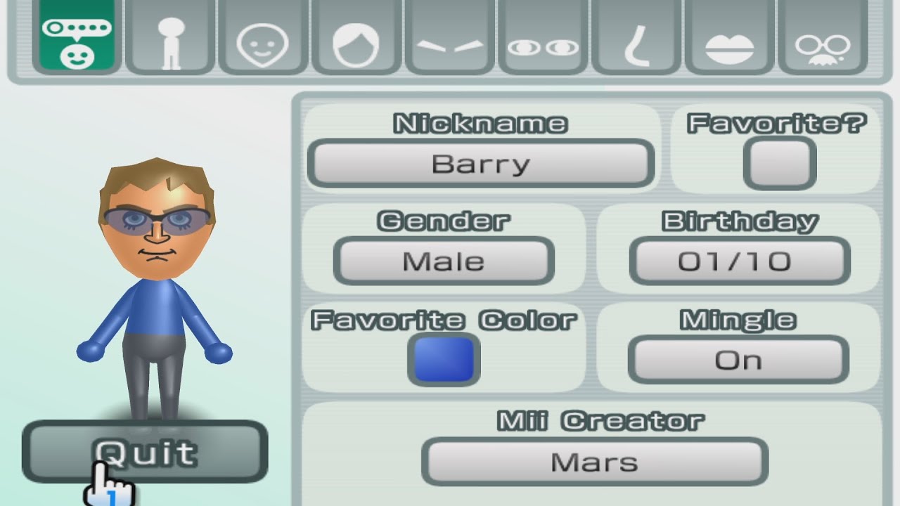 Barry - Wii Sports Club - Mii 2948 - YouTube