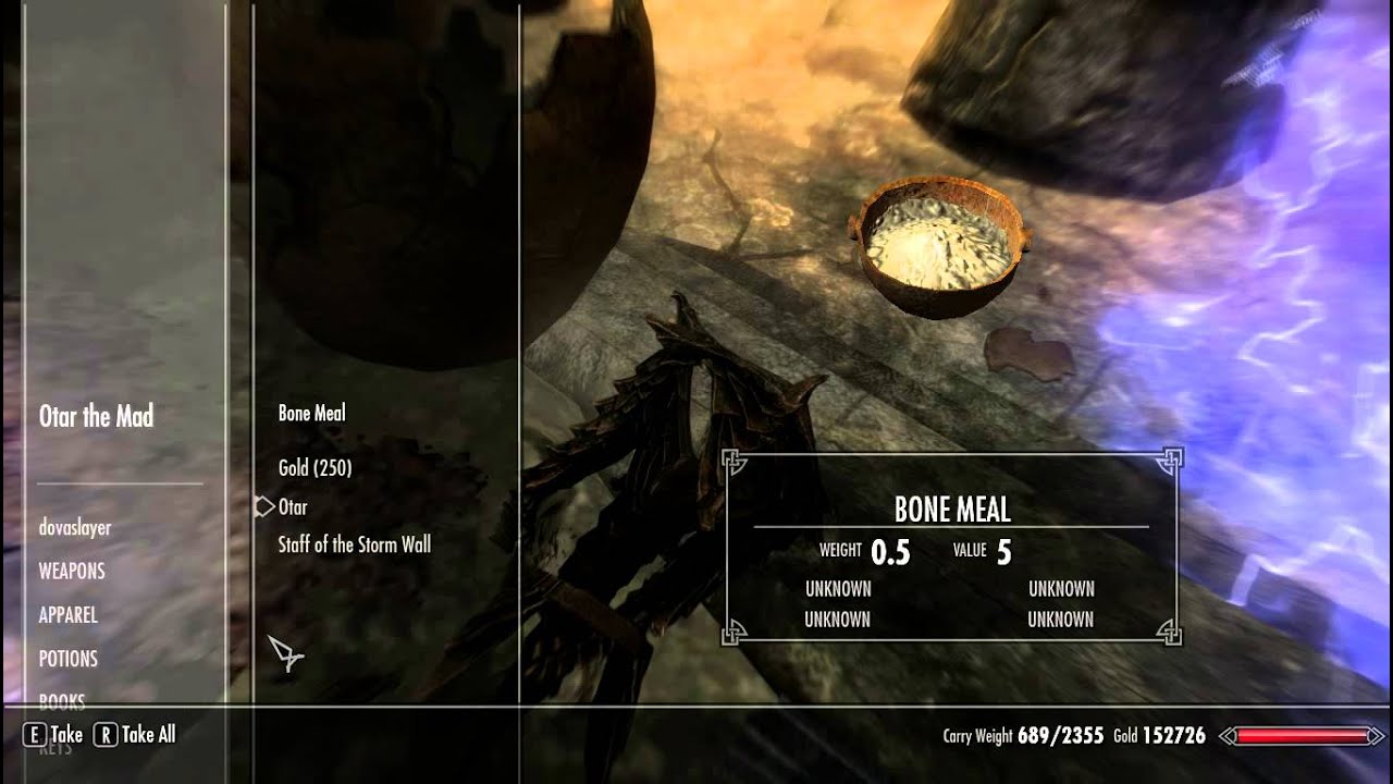 Skyrim - Otar the Mad Dragon priest - battle - YouTube