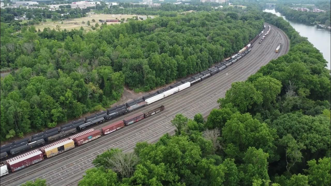 Norfolk-Southern "Abrams" rail yard along the Schuylkill River in King ...