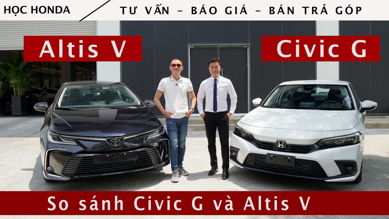 So sánh Honda Civic G và Toyota Altis V | Học Honda - YouTube