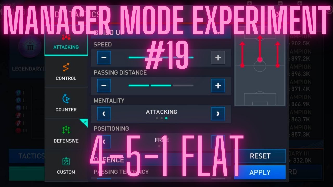 Manager Mode Experiment (4-5-1 Flat) EP19 | FIFA Mobile - YouTube