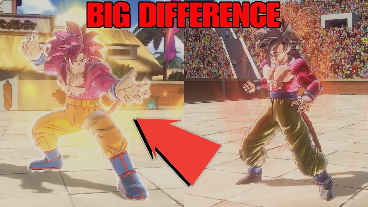 DBXV2 | Daima SSJ4 Goku Vs GT SSJ4 Goku Size Comparison - YouTube