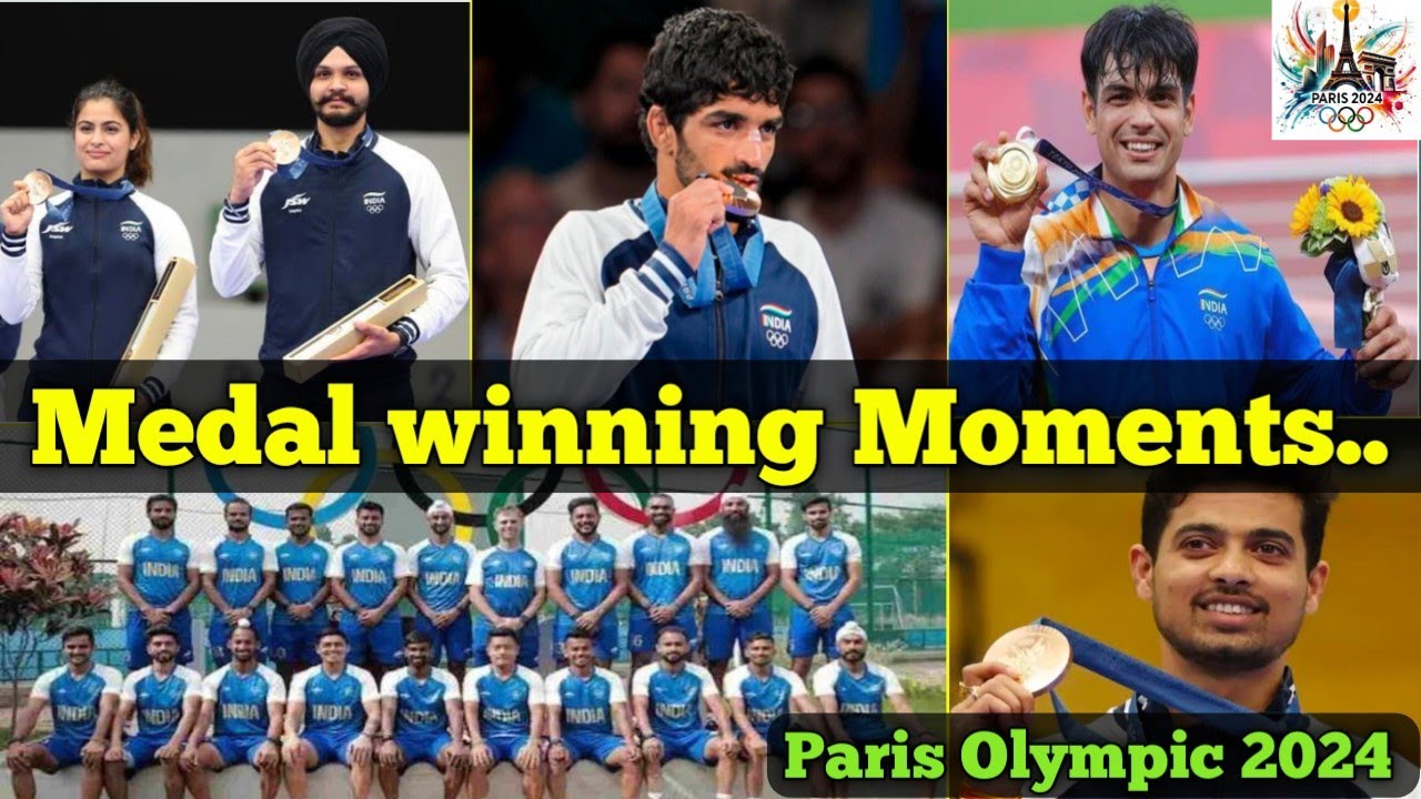 Medal winning moments in paris Olympic 2024 || Indian players heart ...