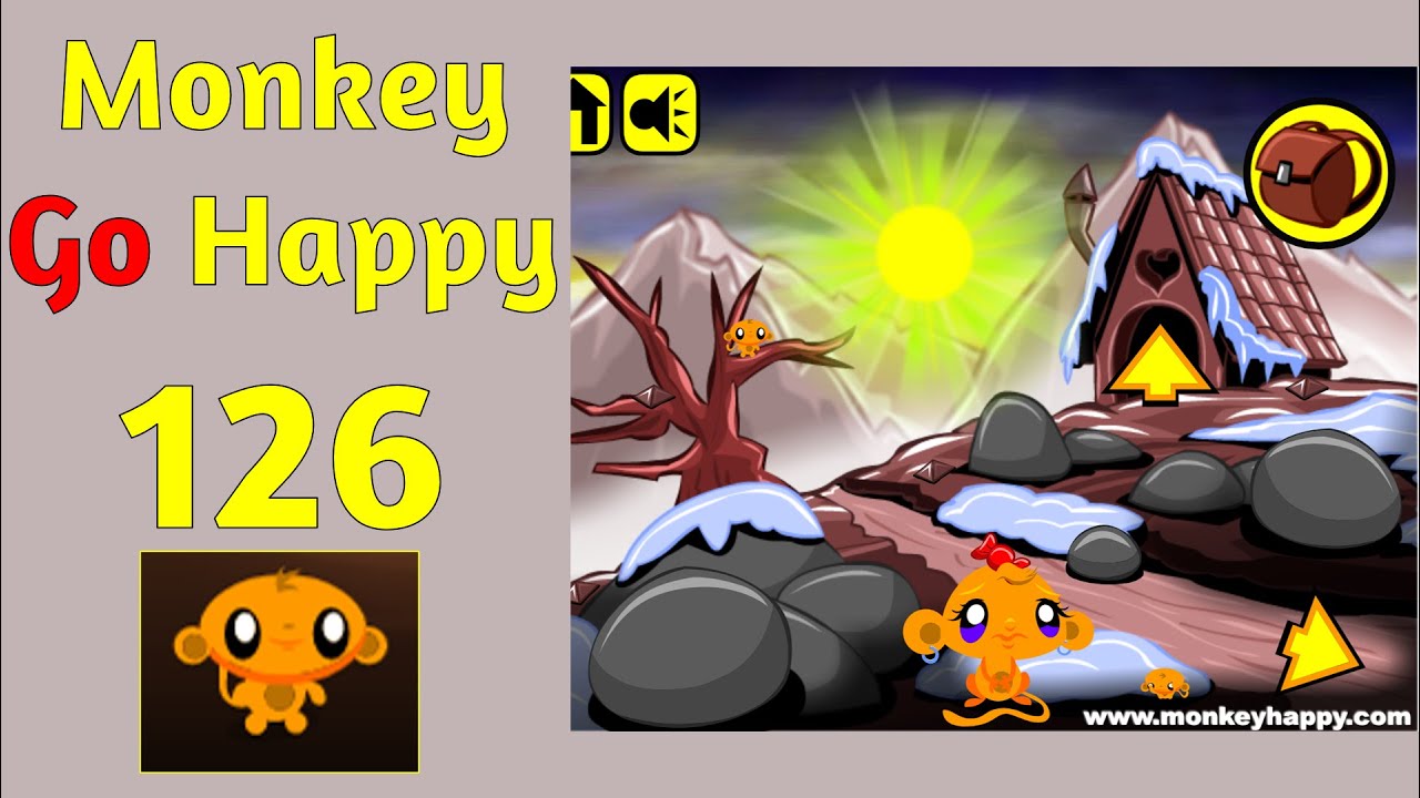 Monkey GO Happy Stage 126 Walkthrough - a PencilKids Game - YouTube