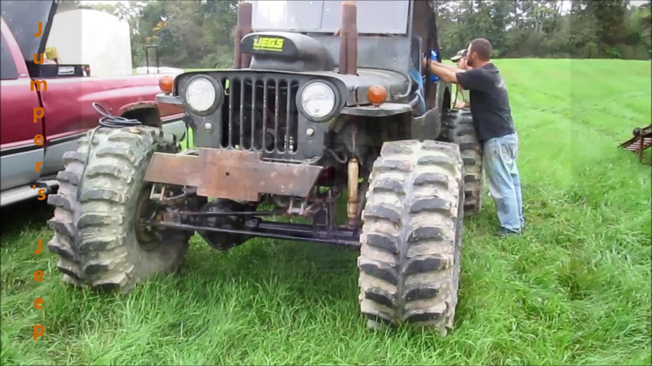 TB MUD BOG / JUMPERS V8 POWERED JEEP/BIG BOGGER TIRES - YouTube