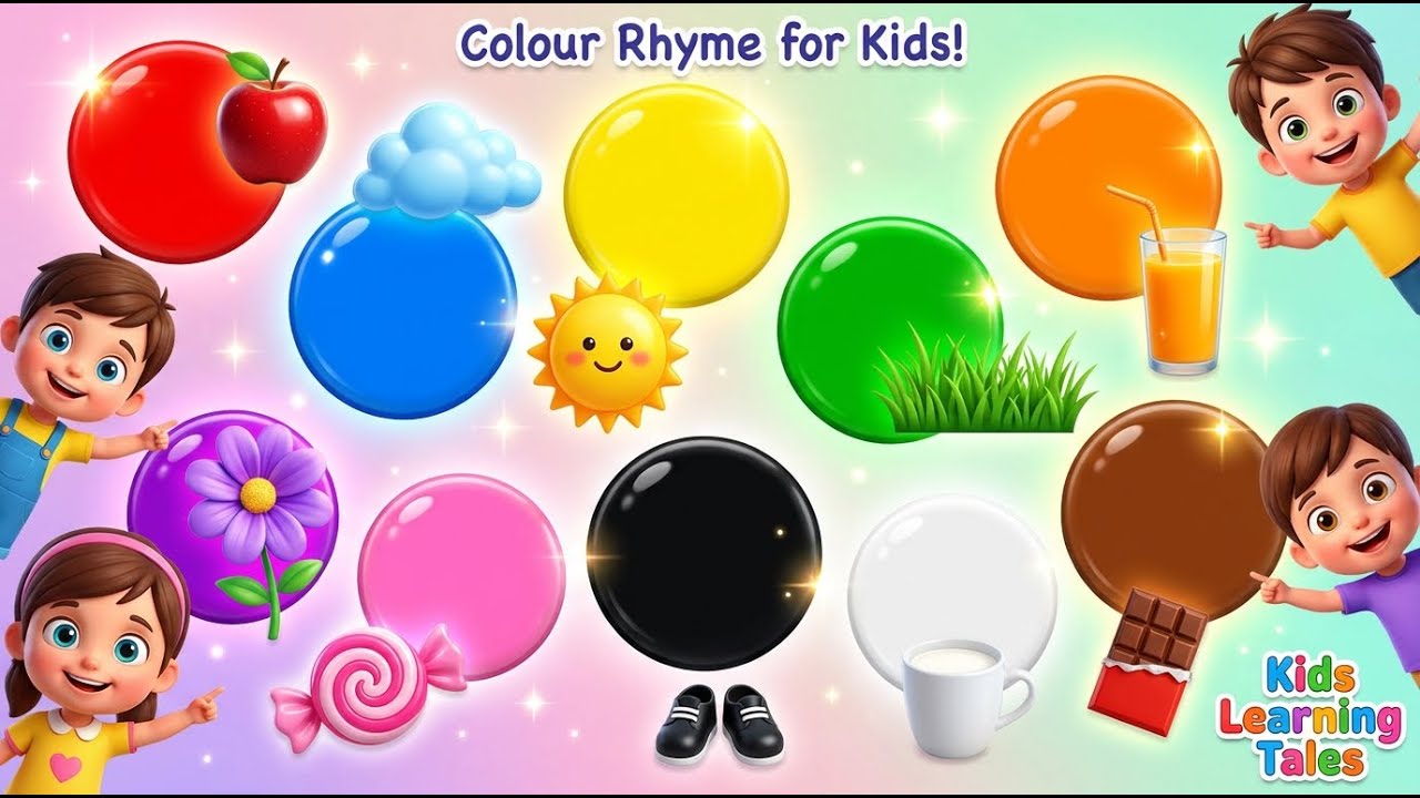 Colour Rhyme for Kids | Learn Colors with Fun Animation | Preschool ...