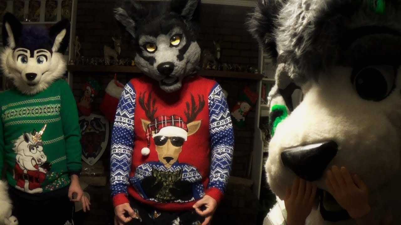 Decorating our tree in fursuits.. - YouTube