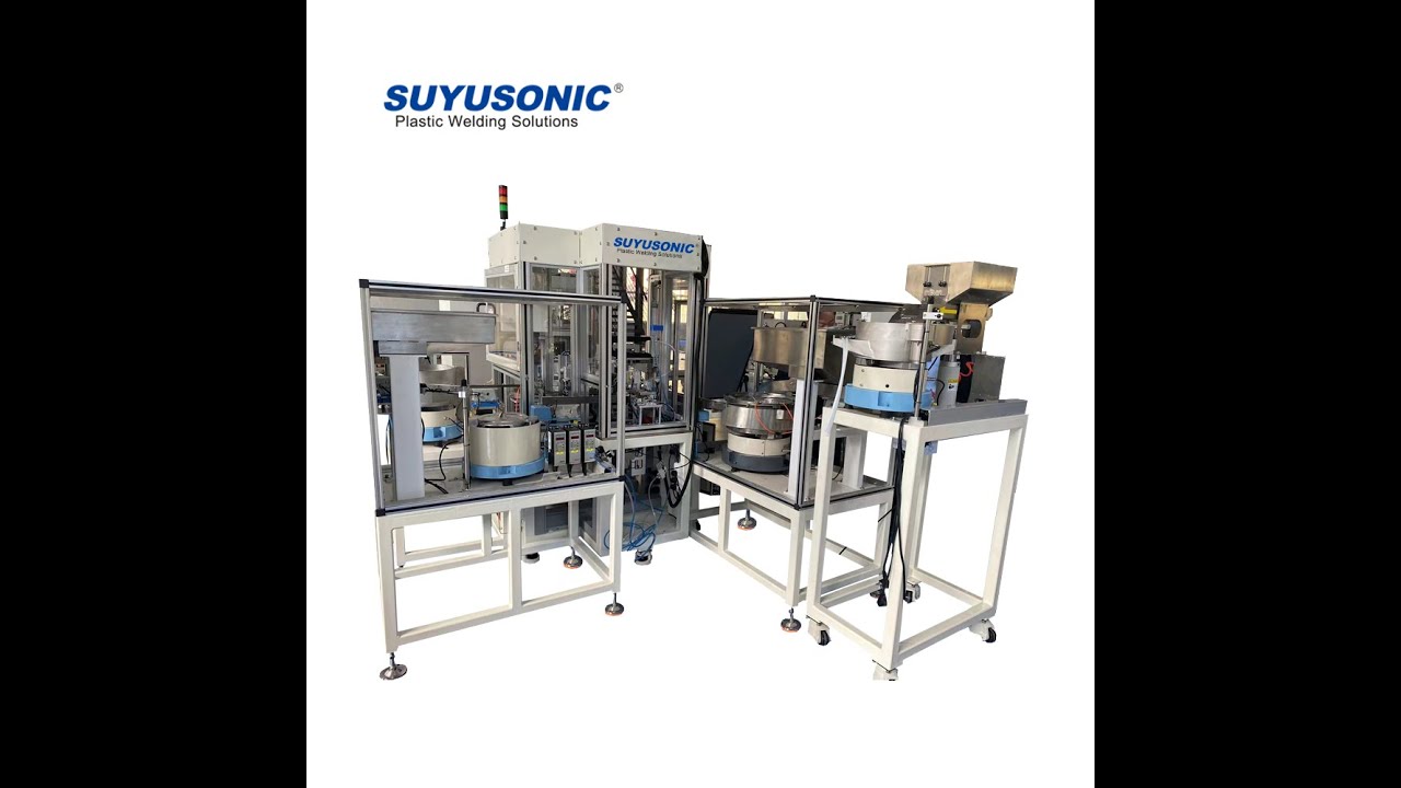 Plastic parts assembly automation workstation - YouTube