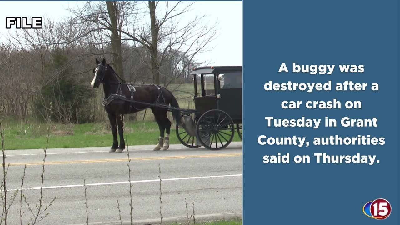 Crash leaves horse-drawn buggy destroyed in Grant Co. - YouTube