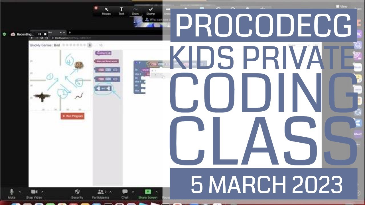 ProCodeCG Kids Private Coding Class - Joshley - 5 March 2023 - YouTube