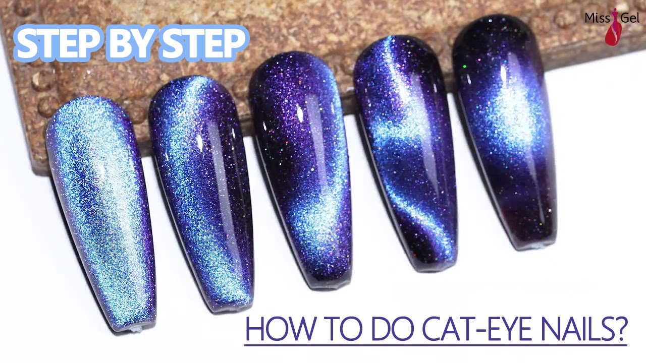 Nail Tutorial | How To Create Cat Eye Nail Design With Magnet - MissGel ...