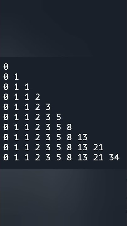 #Shorts 🔥🔥 #Java_Code 💻💻 Java Program Print Fibonacci Series ( 0,1,1,2......34) in Pyramid Style ...