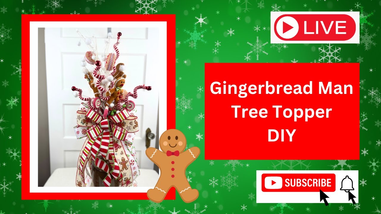 How to Make a Gingerbread Man Christmas Tree Topper, Christmas Tree ...