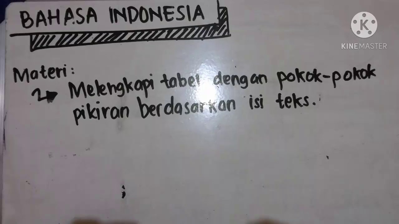 Melengkapi Tabel berdasarkan pokok pokok isi bacaan - YouTube