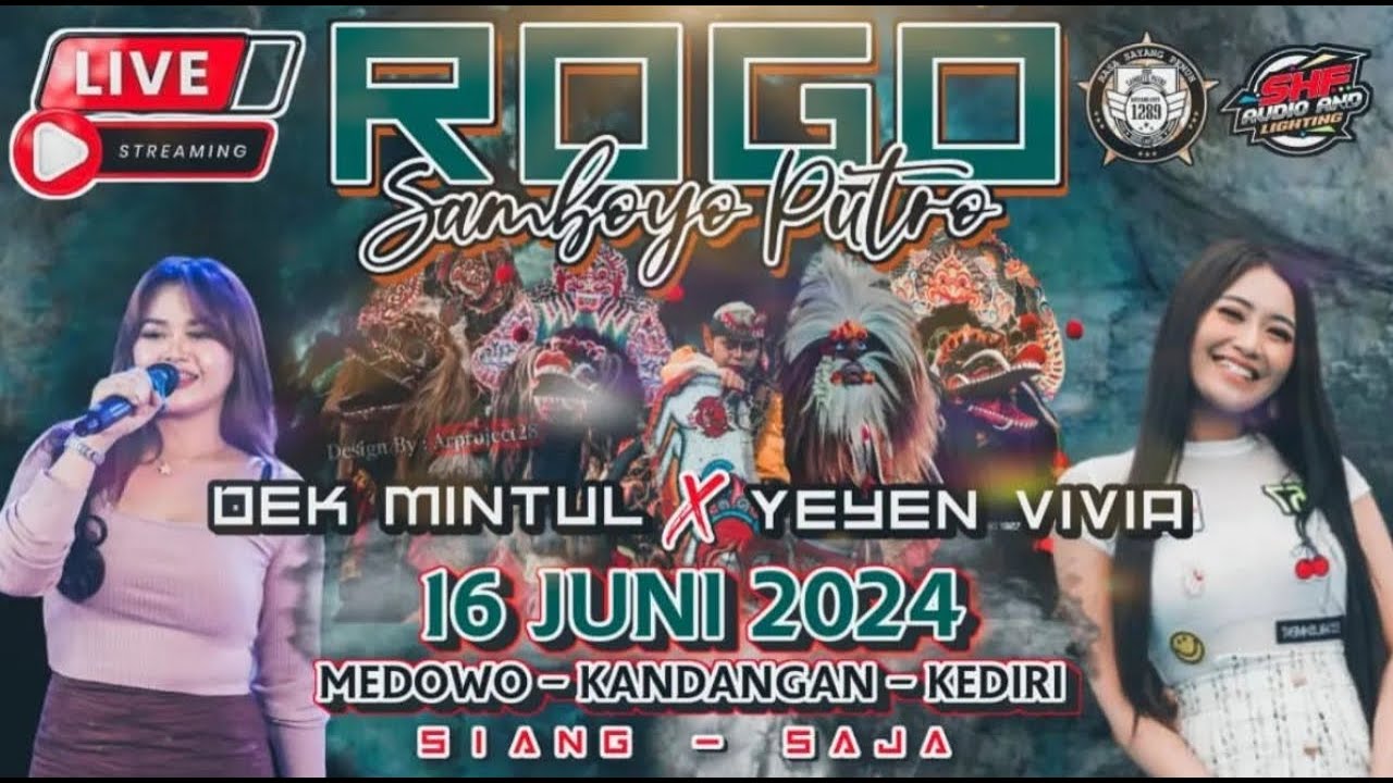 Jaranan ROGO SAMBOYO PUTRO Feat SHF AUDIO Live Medowo Kandangan Kediri - YouTube
