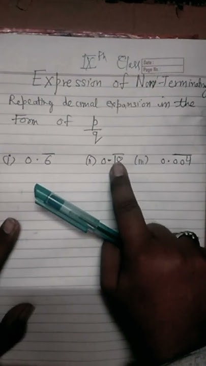 expression of non terminating repeating decimal in the form of p/q #shorts #viral#shortsvideo ...