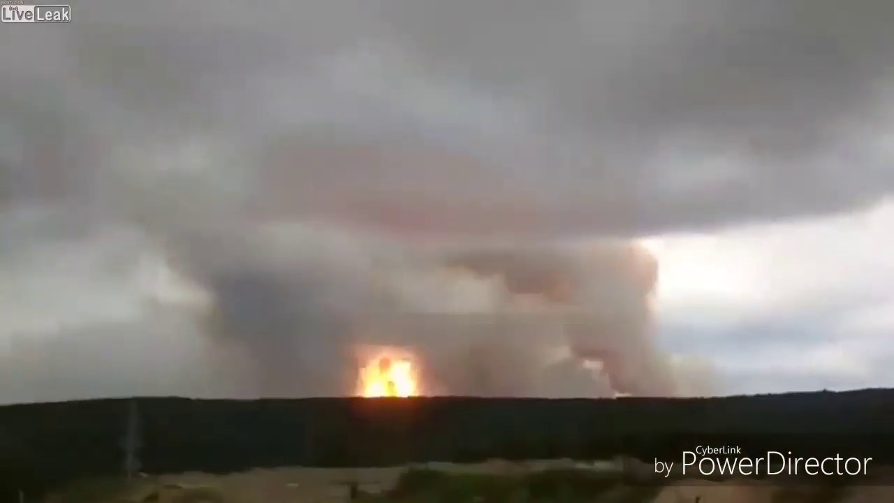 Nuclear Rocket explodes by accident in Russia - YouTube