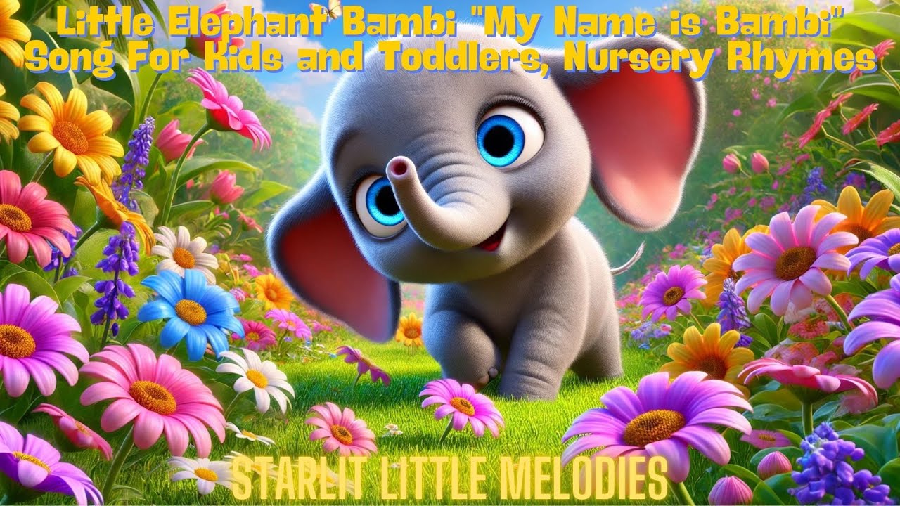 Little Elephant Bambi "My Name is Bambi" Song For Kids and Toddlers ...