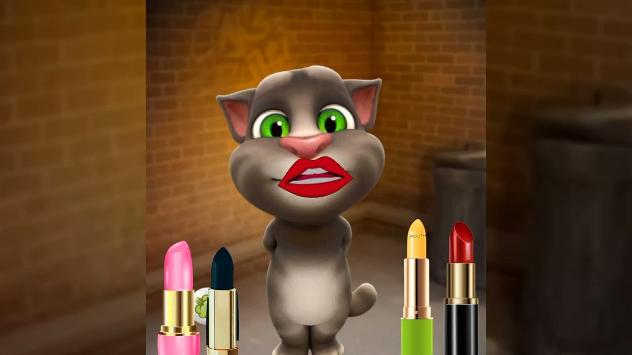 Talking Tom funny video Talking talking Tom make-up talking Tom cat # ...