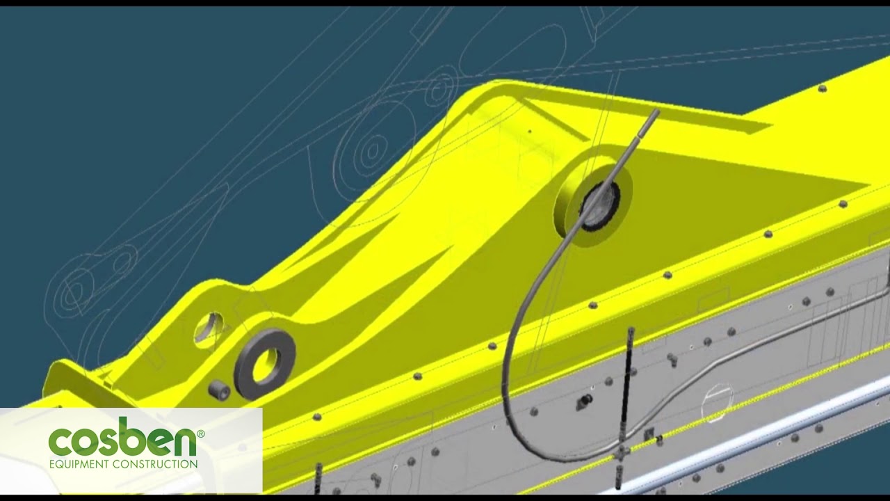 Cosben Telescopic arm on your own excavator - YouTube