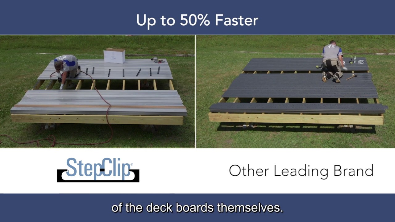 Step-Clip Deck Fastening System Time Study [captioned] - YouTube