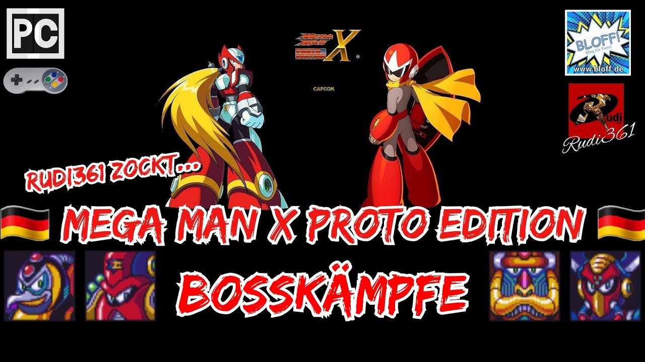 Bosskämpfe - Mega Man X Proto Edition - Proto Man SNES Spiel - Reploid ...
