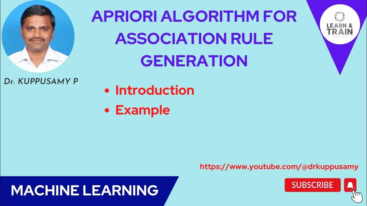 76 Apriori Algorithm For Association Rule Generating Numerical Example Youtube